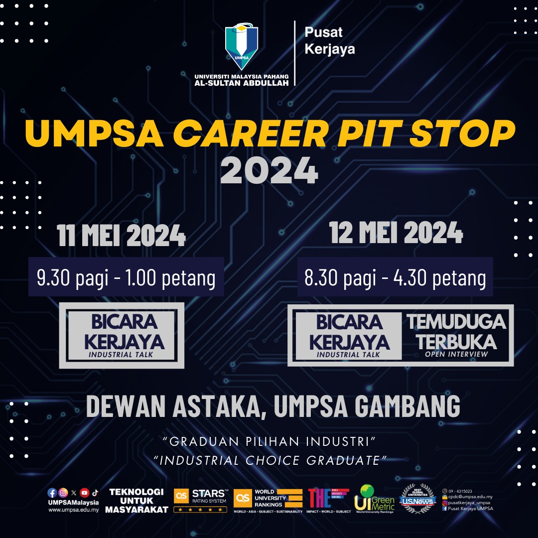 Career Centre - UMPSA CAREER PIT STOP 2024